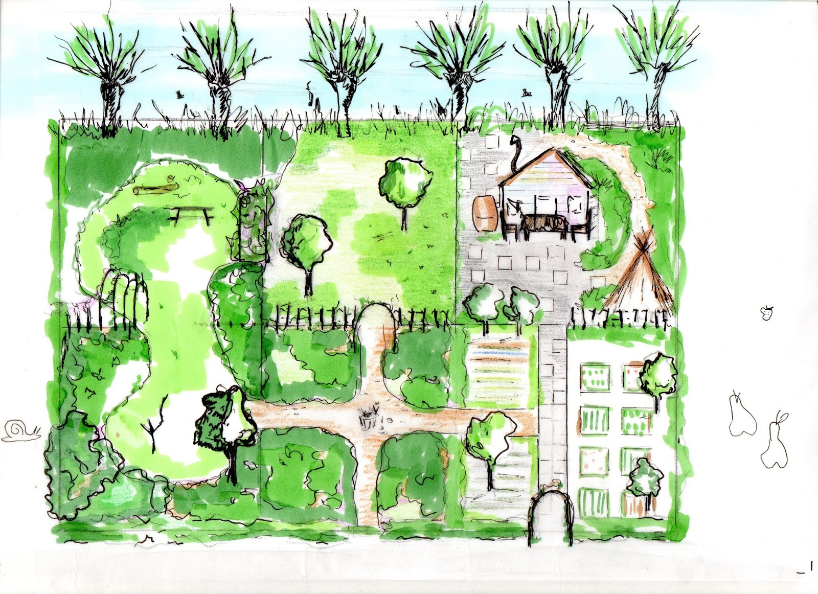 Mijn landje - Bladgeritsel Tuinontwerp